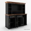 Hamilton Two Tone Back Bar Hutch with Fridge Space