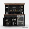 Hamilton Two Tone Back Bar Hutch with Fridge Space