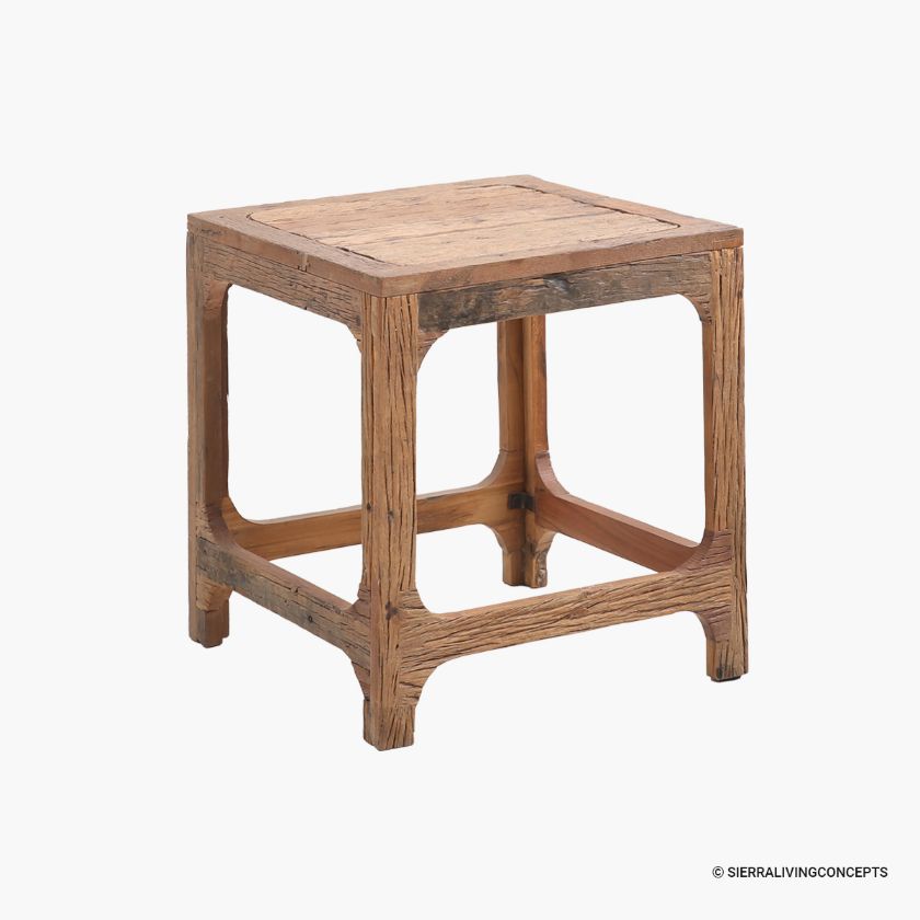 Barrie Rugged Wood Farmhouse End Table