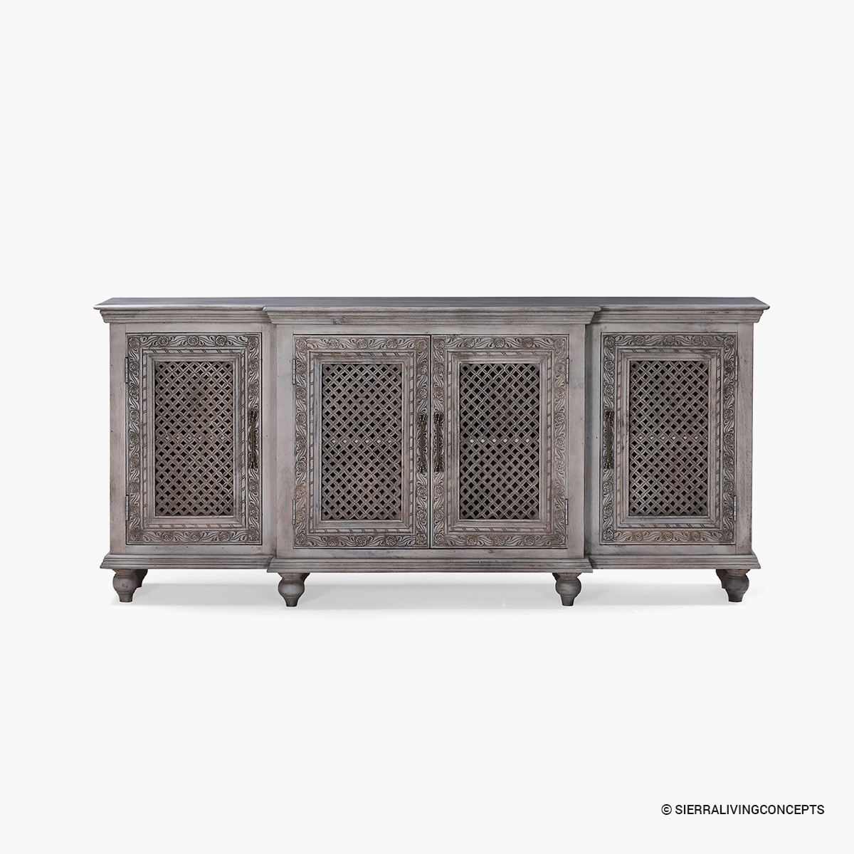 Greektown Distressed Solid Wood Sideboard Buffet Cabinet