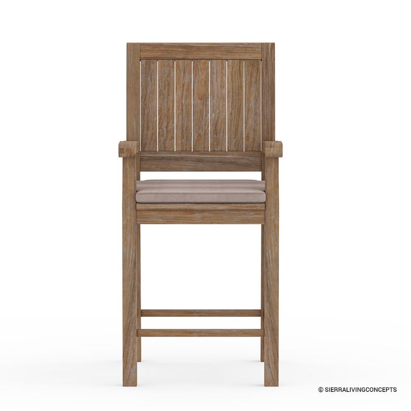 Concord Teak Wood Outdoor Counter Height Bar Stool