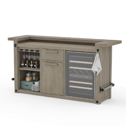 Outdoor Bar Furniture | Outdoor Bar Cabinet with Fridge Space