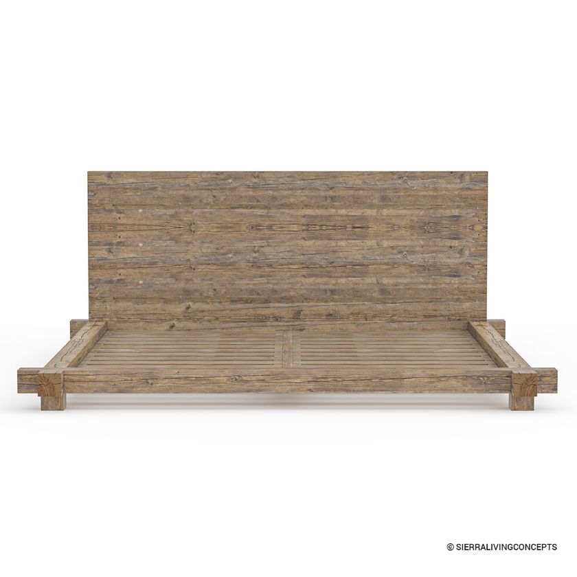 Bermondsey Solid Wood Low Profile Rustic Log Bed Frame | Available in ...