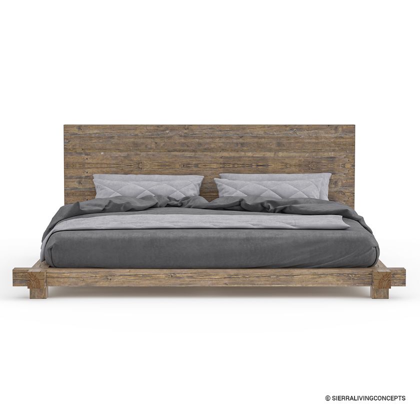 Bermondsey Solid Wood Low Profile Rustic Log Bed Frame | Available in ...